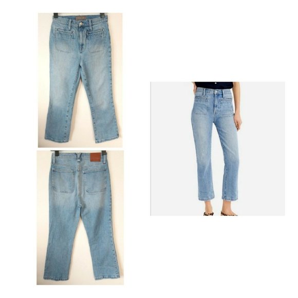 J. Crew Point Sur | Jeans | Point Sur By Jcrew Kick Out Crop Denim Blue ...